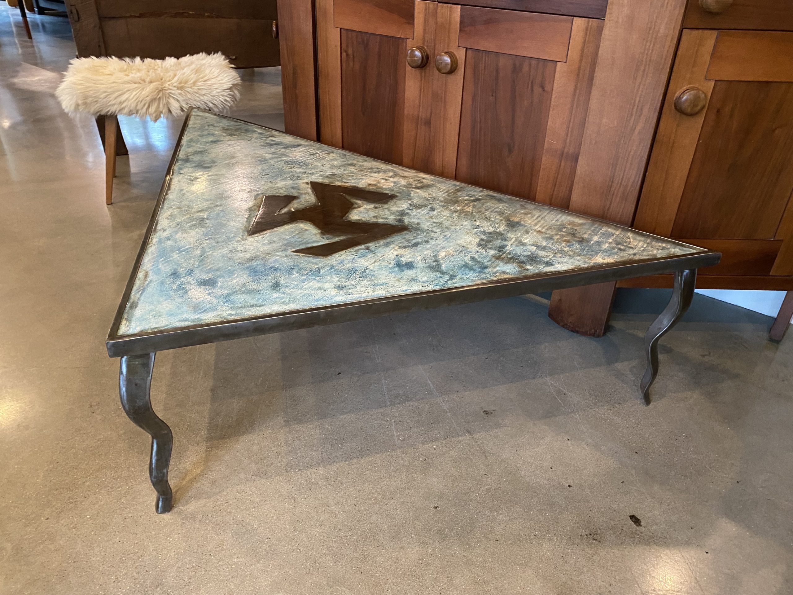 Bronze Triangle Cocktail Table, 1980’s – The Renner Project