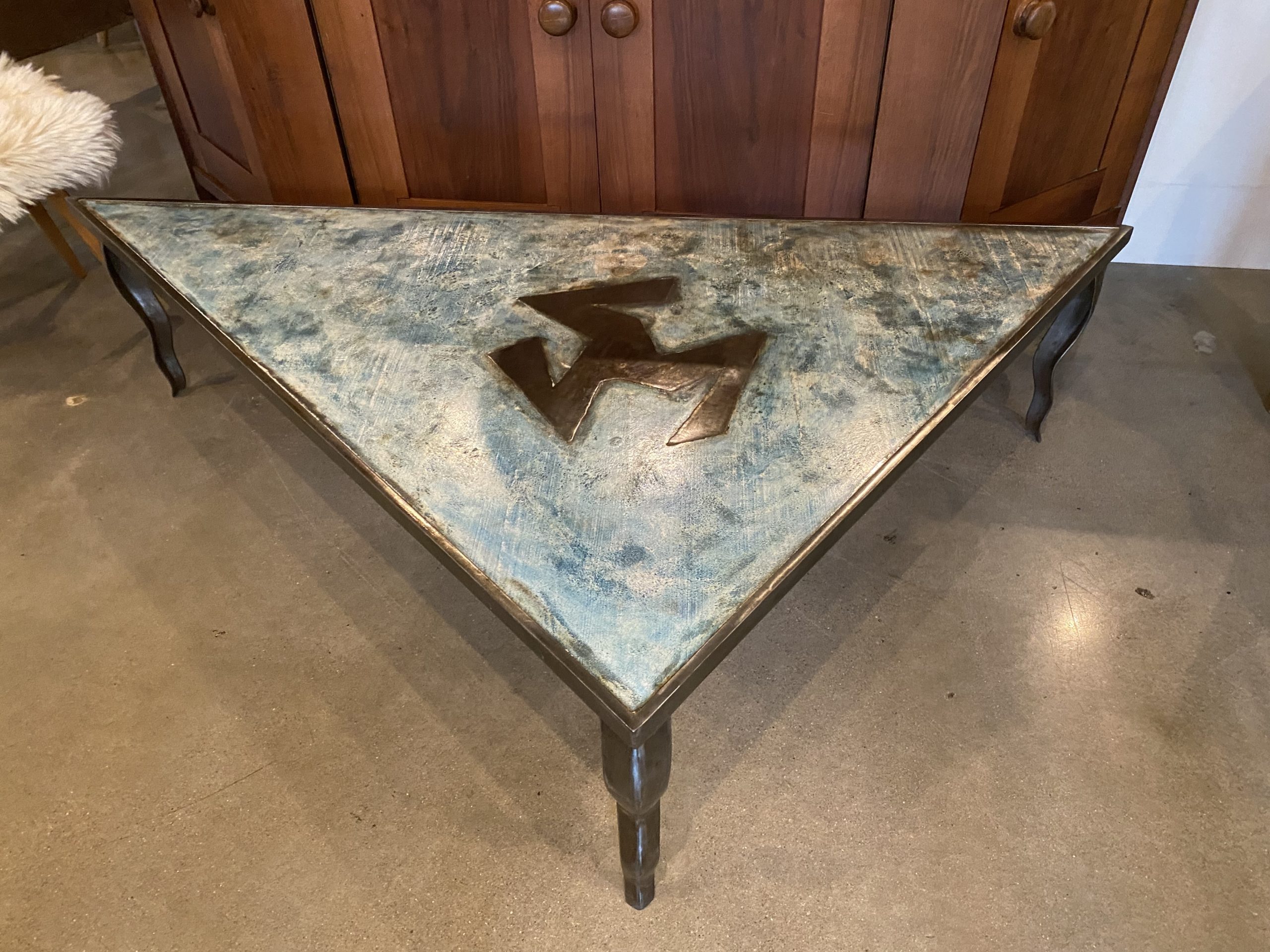 Bronze Triangle Cocktail Table, 1980’s – The Renner Project