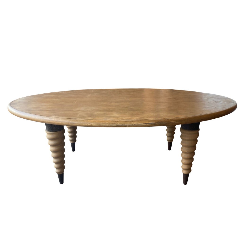 SOLD- Custom Crafted Oval, Solid Oak Dining Table, NL, 1980’s – The ...